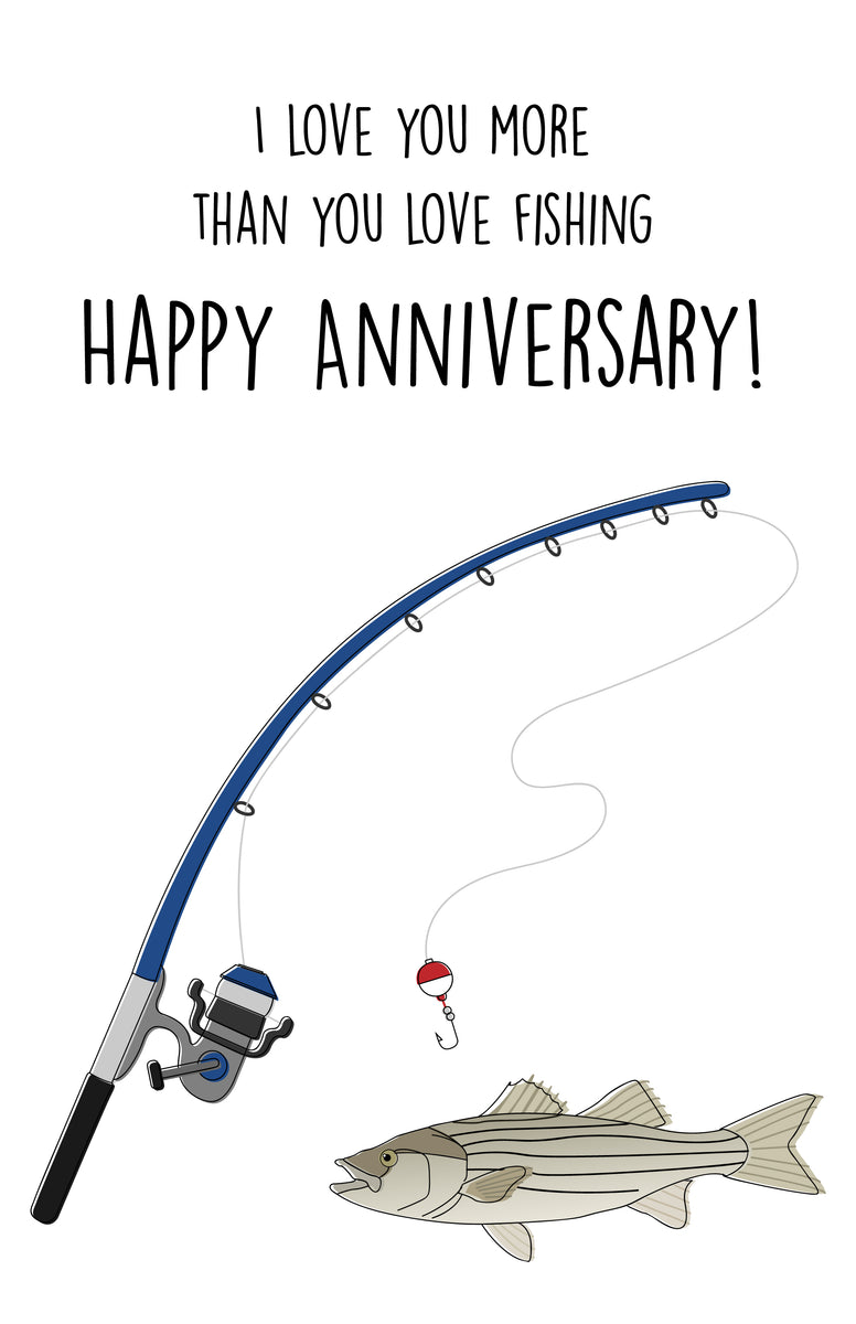 Funny Happy Anniversary Fish Fish Anniversary Card Etsy UK